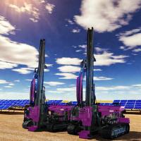 China Diesel Solar Pile Driving Machine Highway Guardrail Pile Driving Rig Screw Pile Driver for sale