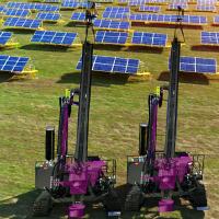 China Diesel Solar Pile Driving Machine Highway Guardrail Pile Driving Rig Screw Pile Driver for sale