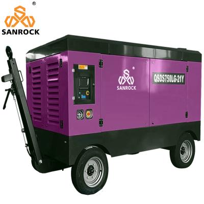 China Mining Rotary Screw Portable Diesel Air Compressor for sale