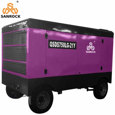 China High Pressure Diesel Screw Air Compressor Machine Portable for sale
