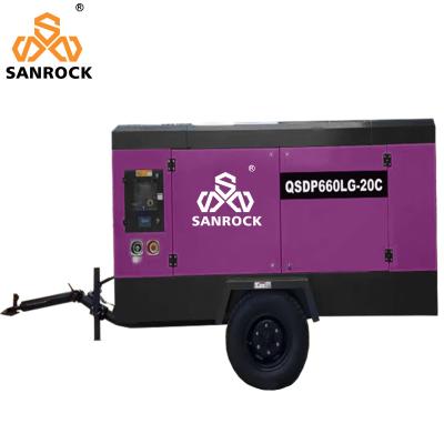 China High Pressure Portable Screw Air Compressor for Mining Applications for sale