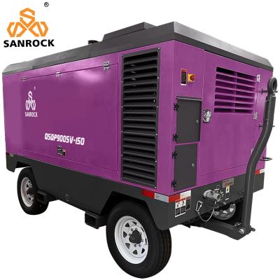China Diesel Driven Screw Air Compressor High Pressure Portable Mining Screw Air Compressor for sale