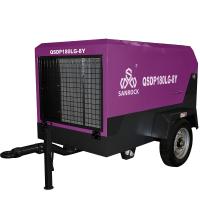 China Water Well Drilling and Mining Portable Diesel Screw Air Compressor with 2 Wheels for sale