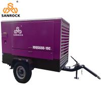 China 300L Tank Diesel Screw Air Compressor Mining Portable Compressor 4470*1960*2535mm Size for sale