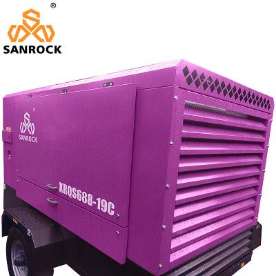 China Portable Screw Air Compressor Machine Mining Diesel Engine High Pressure Air Compressor for sale