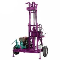China Trailer Mounted Water Well Drilling Rigs 120m Deep Portable Water Well Drilling Machine for sale