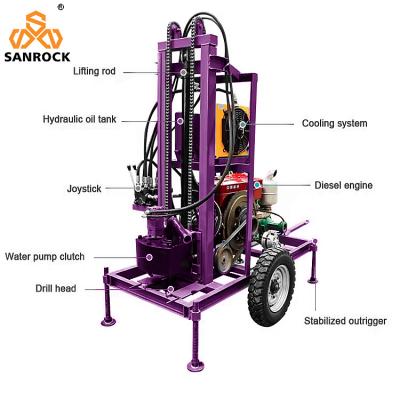 China High Drilling Efficiency Portable Water Well Drill Machine for Rotary Drilling Operation for sale