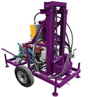 China Portable Water Well Drilling Rig Power 22HP Hydraulic Drilling Machine Deep Water Well Drill Rig for sale