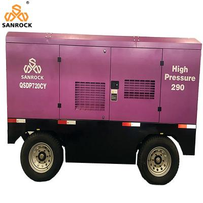 China Screw Air Compressor Working Pressure 20bar Diesel Air Compressor Screw Type Portable Air Compressor Machine for sale