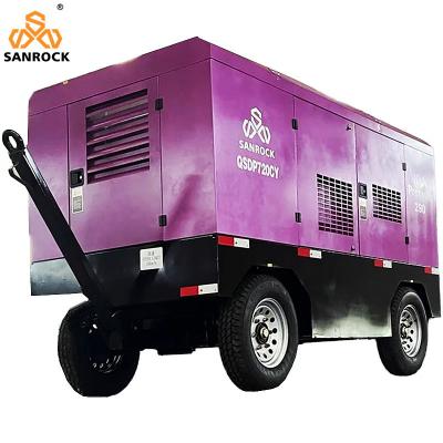 China Mobile Screw Air Compressor Diesel Driven Screw Type Air Compressor Industrial Screw Air Compressor Machine for sale