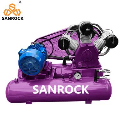 China Piston Air Compressors Machine Belt Driven Air Compressor With Tank Industrial Commercial Air Compressors for sale