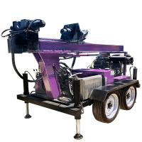China Portable Water Well Drilling Rigs Lifting force 12T Water Well Drilling Trailer Water Drilling Rig Machine for sale