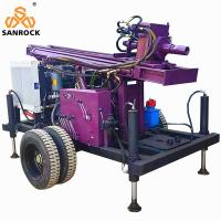 China Mini Water Drilling Rig Machine Wheeled Water Well Drill Rig Deep Well Drilling Equipment for sale