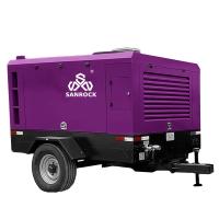 China 15HP Rotary Screw Air Compressor Diesel Driven Mobile Single Screw Air Compressor for sale