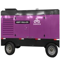 China Low Noise  Engine 25bar Portable Diesel Screw Air Compressor for Mining for sale
