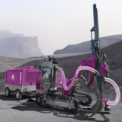 China Hydraulic DTH Hammer Drilling Rig Lifting Force 25KN Mining Drilling Machine Crawler Drilling Rig for sale