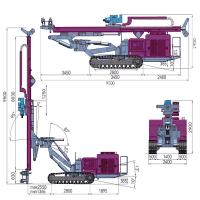 China 360° Rotary DTH Drilling Rig with Max. 150m Drilling Depth and Hydraulic Controlling for Hard Rock Blast Holes for sale
