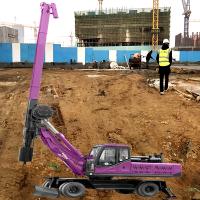 China Wheel Mounted Rotary Drilling Rig Slope Stabilization Projects Engineering Drilling Machine for sale