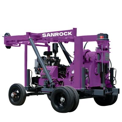 China Hydraulic Diamond Core Drilling Rig 600m Depth Geological Exploration Trailer Mounted Core Drilling Machine for sale