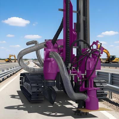 China Anchor Piling Rig FIexible Angle Adjustment Hydraulic Drilling Rig Photovoltaic Pile Driver Machine for sale