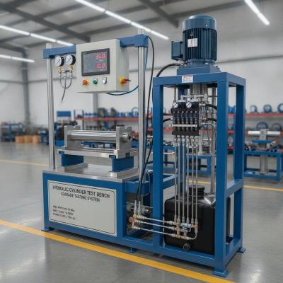 China 35 MPa 10 Tons Hydraulic Cylinder Test Bench with 50Hz Power Supply for Leakage Testing for sale