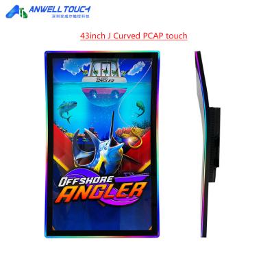 China 43'' J Curved PCAP Touch Monitor With 3M/ELO Protocol For Gaming for sale