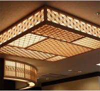 China Hinoki 3D French Solid Wooden Decorative Partition Wall Kumiko Products for sale