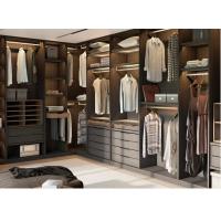 China FSC Wood Panel Furniture Wooden Walk In Wardrobe With Laminated Veneer Cabinet for sale