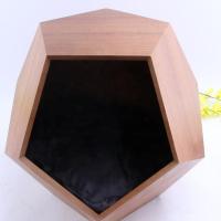 China SGS Polygon Pentagon Wood Pet Furniture Natural Wooden Cat Kennel for sale