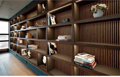 China FSC Wooden Grain Interior WPC Wall Panel Moisture Proof Customized Logo for sale