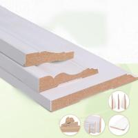 China Apartment Skirting Primed Wood Boards MDF Substrate Moisture Proof for sale