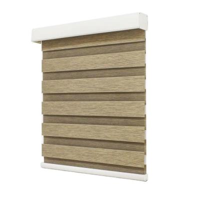 China CE Child Safety Cordless Curtain Blinds Motorized Zebra Horizontal Roller Shade for sale