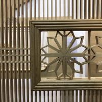 China Japanese Hinoki Decorative Wood Kumiko Solid Pine Wood Partition for sale