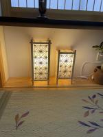 China Living Room Wood Kumiko Craft Kumiko Wooden Lamp Simple Patterns for sale