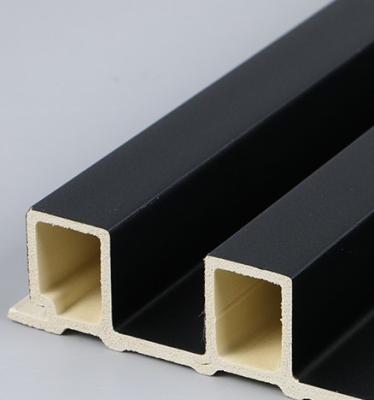 China Decorative House Building Materials Economical Wooden Grain PVC WPC Wall Panels for sale