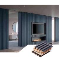 China Factory Wholesale Ecological Wood Wallboard WPC PVC Plastic Wallboard TV Wall For Indoor Outdoor Custom Colors for sale