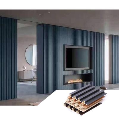 China Factory Wholesale Ecological Wood Wallboard WPC PVC Plastic Wallboard TV Wall For Indoor Outdoor Custom Colors for sale