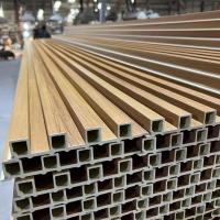China Wooden Grain Pvc Indoor Decorative Wpc Fluted Wall Panel Cladding Interior Decoration for sale
