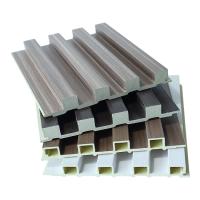 China Eco wpc board manufacturers indoor interior decoration wood plastic composite PVC Coating Cladding Fluted wpc wall panel for sale