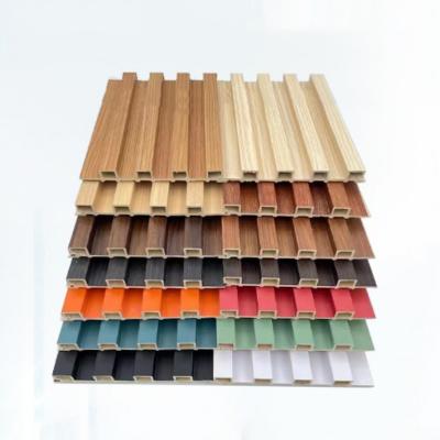 China Waterproof Wood Plastic Composite Wpc Boards Interior Fluted Wall Panel for sale