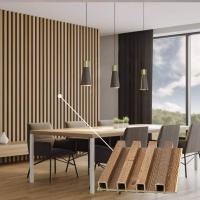 China Eco Friendly Fluted Wpc Wall Panel Indoor Use Wpc Wall Cladding Interior Decoration Alternative Wood for sale