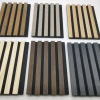 China FSC Felt Sound Insulation Board Soundproof Wall Panels Wood Acoustic Panels Grooved for sale