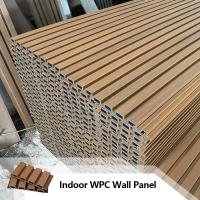 China Wpc Wall Panel Interior Decoration Indoor Boards Wood Plastic Composite Wpc Pvc Wall Panels Wpc Fluted Wall Panel Black groove for sale