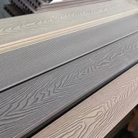China WPC Decking Board Waterproof Wood Plastic Composite Flooring Material Teak and PVC Square Exterior Tiles for sale