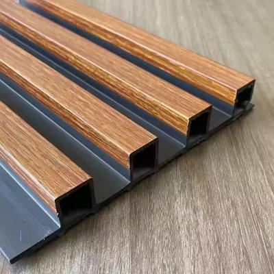 China Pvc Wpc Interior Wall Fat Panel 3D Decor Wpc Wall Panel For Interior Hotel Bamboo Design for sale