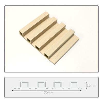 China Modern Design Wood PVC Composite Exterior Wall Cladding Panel Decorative UV Resistant Wpc Wall Panel Cladding for sale