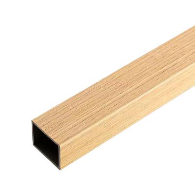 China Composite Wpc Rectangular Timber Tube For Wall Partition for sale
