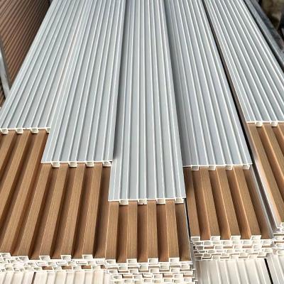 China Wholesale Price Modern Design WPC Wall Board Anti-Static Interior Wood Slat Wall Panel for Indoor Waterproof WPC Wall Cladding for sale