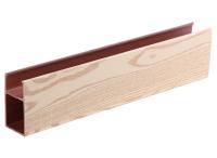 China Eco-friendly Indoor Hollow Square Pvc Tubes Column Wood Plastic Timber Wpc Tube for Partition for sale