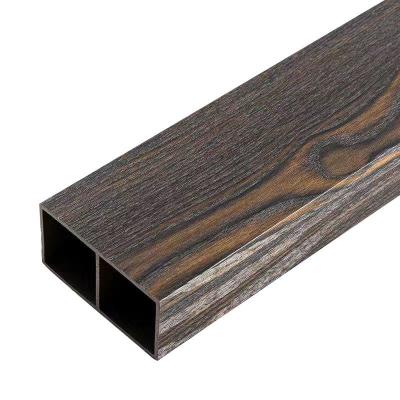 China Composite Wpc Timber Tube for Wall Partition Wpc Rectangular Timber Tube for sale